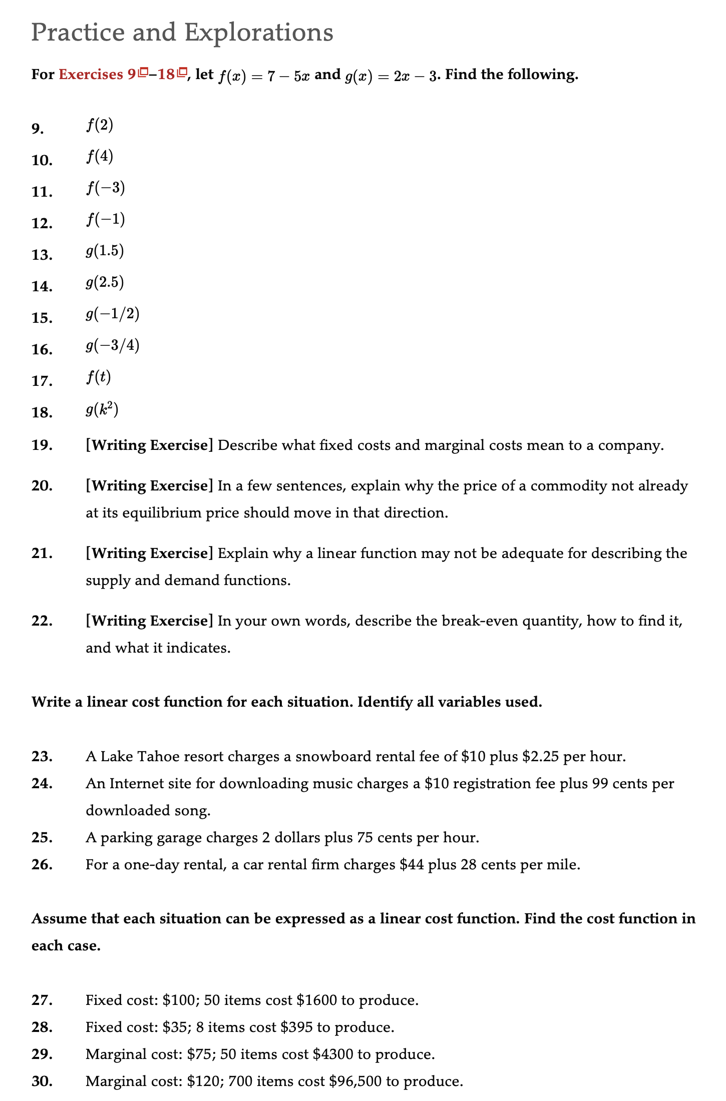 Linear Functions and Applications p1 p2